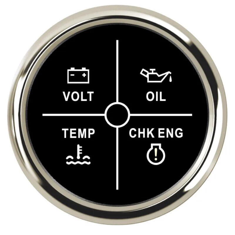HD 52 мм 2 '4 светодиодный индикатор сигнализации, измеритель напряжения + масла + Customized BS
