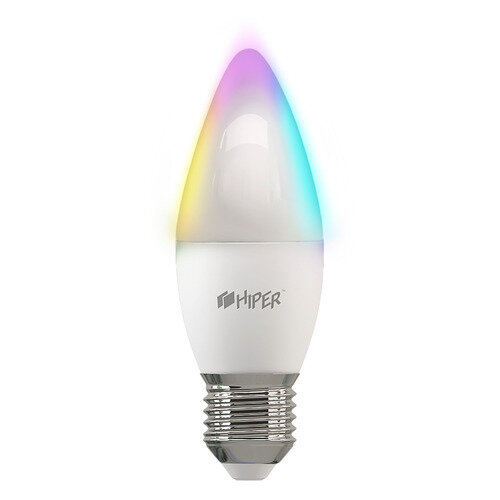 Умная лампа Hiper IOT LED A2 RGB E27 6Вт 520lm Wi-Fi (упак:1шт) (HI-A2 RGB)