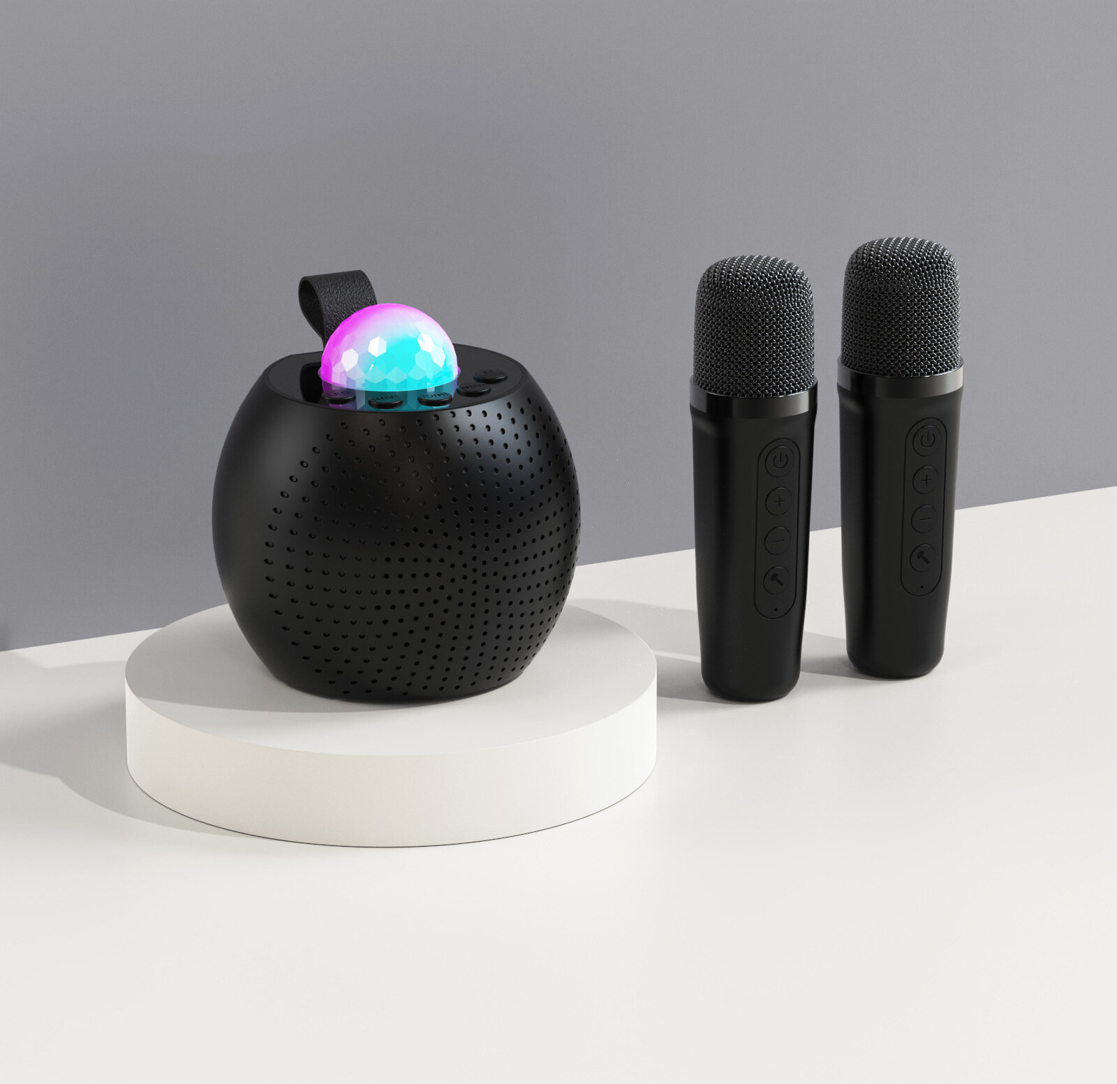 Проектор звездного неба, караоке-система для дома, мобильный Bluetooth-динамик с микрофоном, уличная акустическая система, стереосистема для караоке.