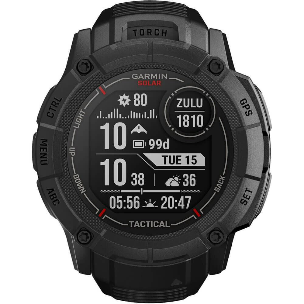 Смарт-часы мужские Garmin INSTINCT 2X Solar Tactical Edition Black, 010-02805-03, солар тактик
