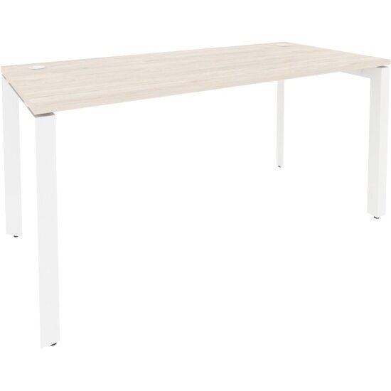 Стол рабочий Riva CHAIR на П-образном м/к O. MP-SP-4.7 Денвер светлый/Белый металл 1580*720*750 Onix