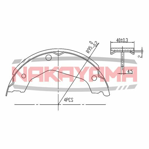 Колодки тормозные барабанные Nakayama HS7238NY
