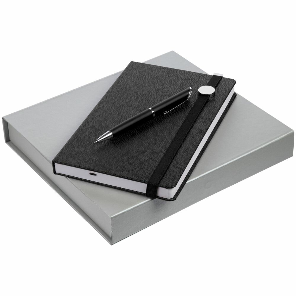 Набор Nova, черный, 24х21,3х3,5 см, искусственная кожа; картон; пластик