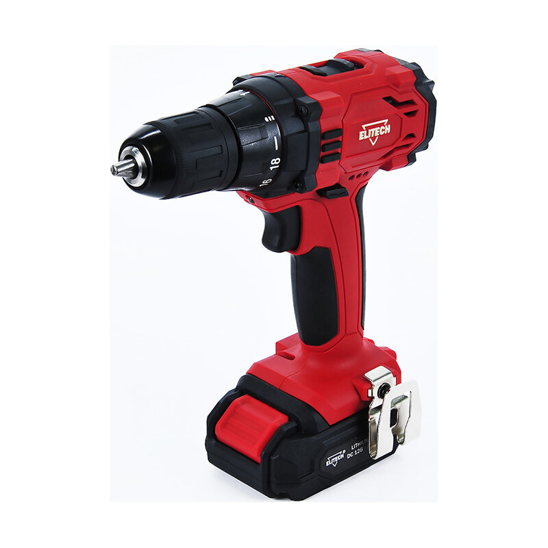 Аккумуляторный шуруповерт ELITECH ДА 12СЛ2 (Е2201.004.01) 10.8В, 2Акк 2Ач, 25Нм, кейс