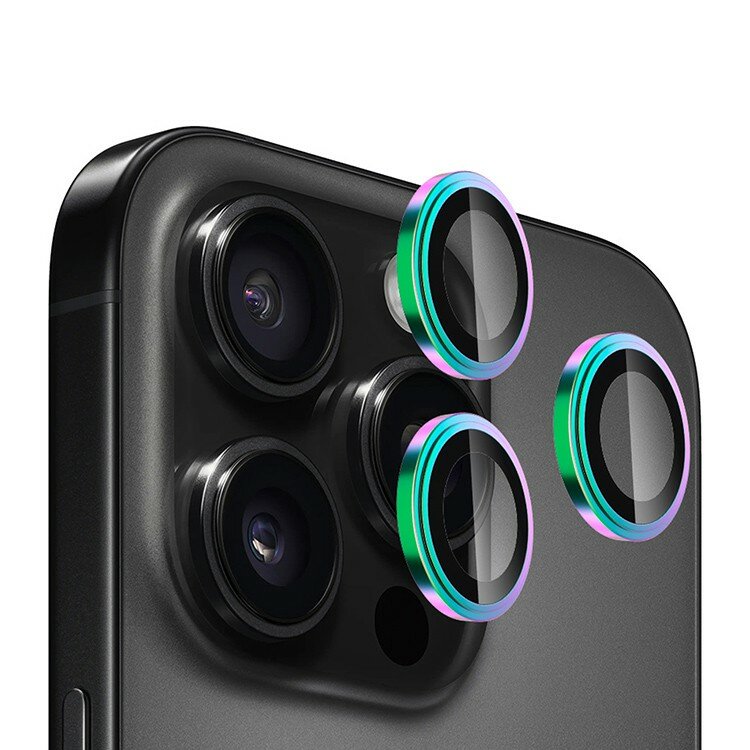 BlueO сапфировое стекло для iPhone 16 Pro/16 Pro Max, Camera Lens SAPPHIRE Alloy 3 шт. Colorful (+instal)