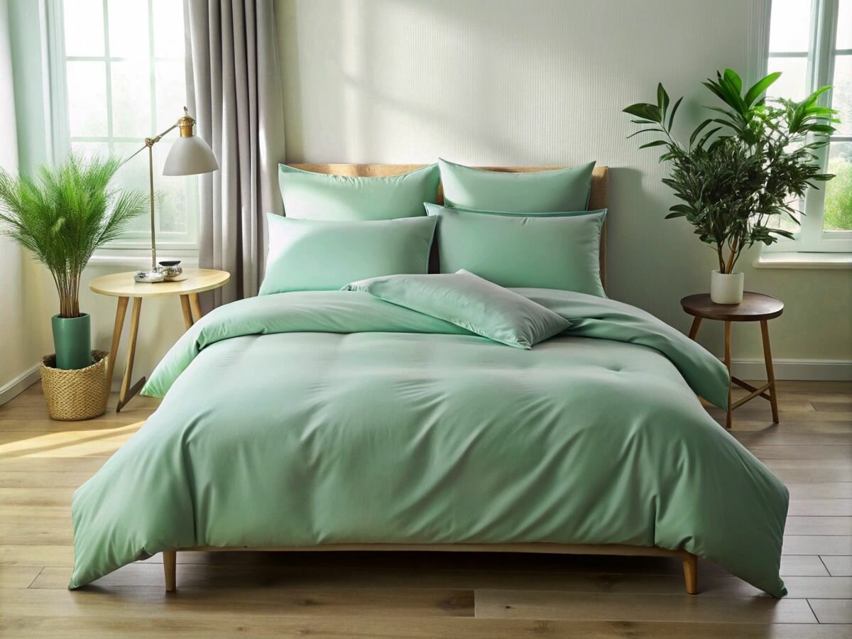 Пододеяльник из тенселя 150 х 200 - М - Мята