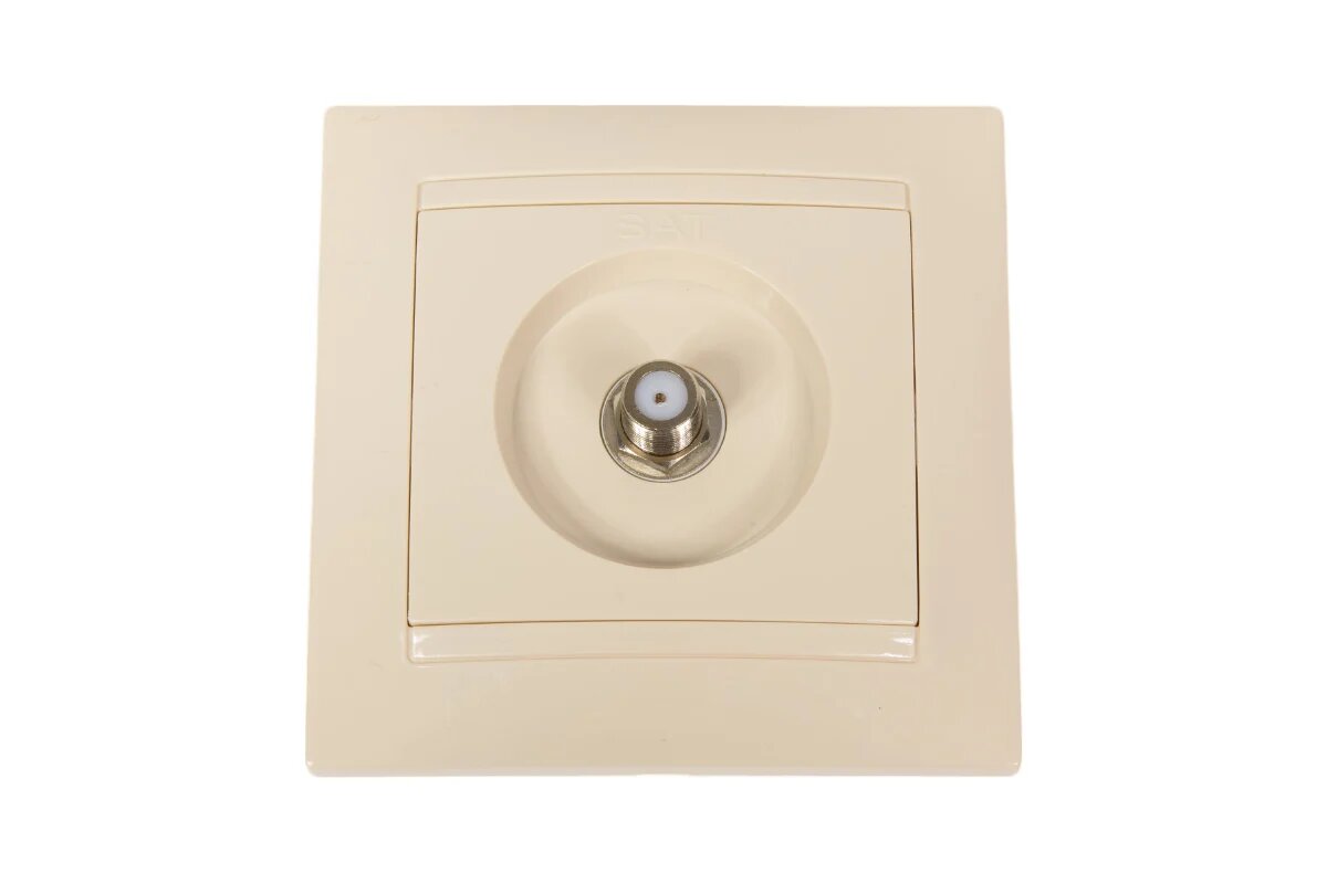 TDM ELECTRIC Розетка SAT F-разъем 0-2400 МГц корпус Лама SQ1815-0121 коаксиальных кабелей