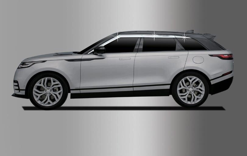 Range Rover Velar хромированные дефлекторы 6 штук Auto Clover