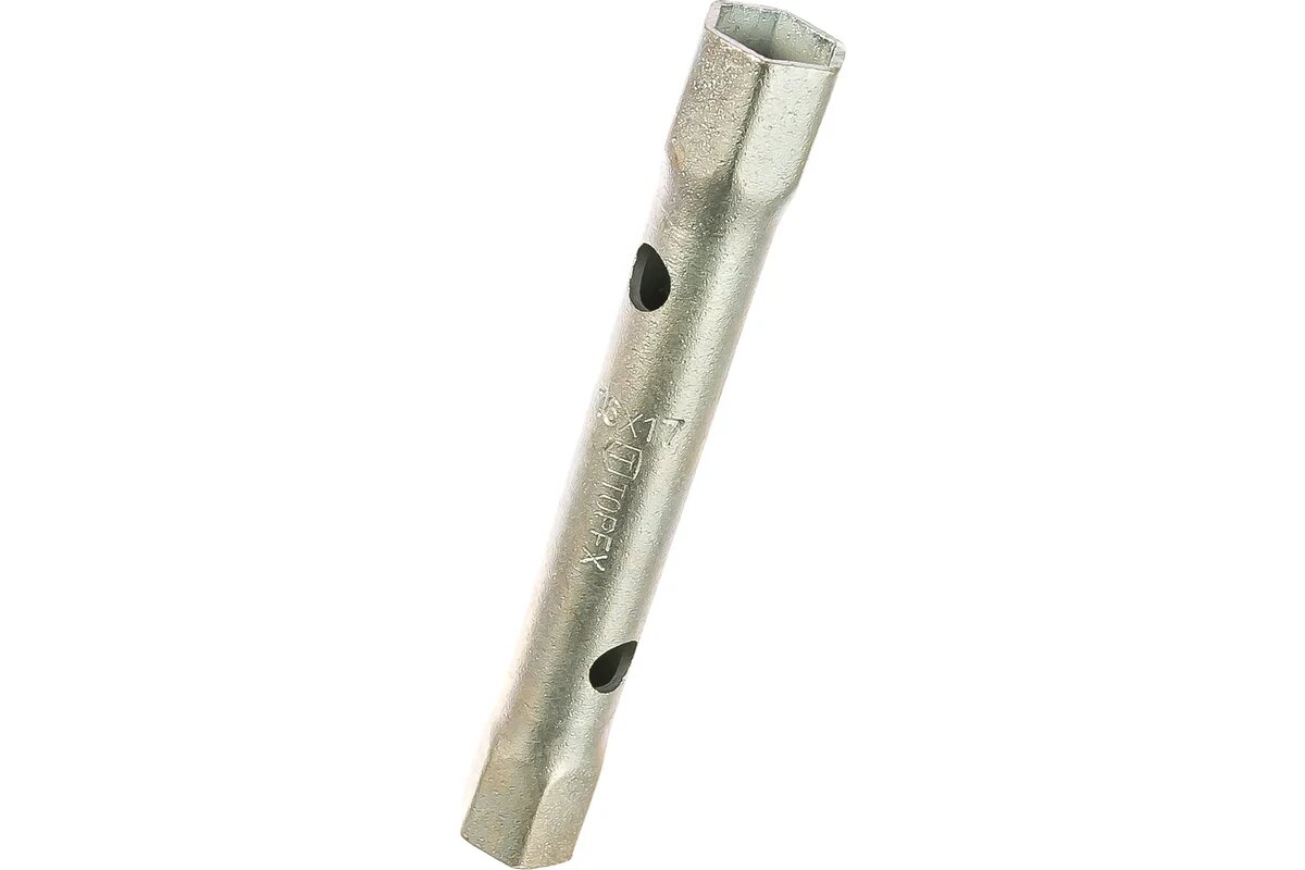 TOPEX Ключ торцевой двухсторонний 16x17 мм, шестигранное сечение с отверстиями 35D935