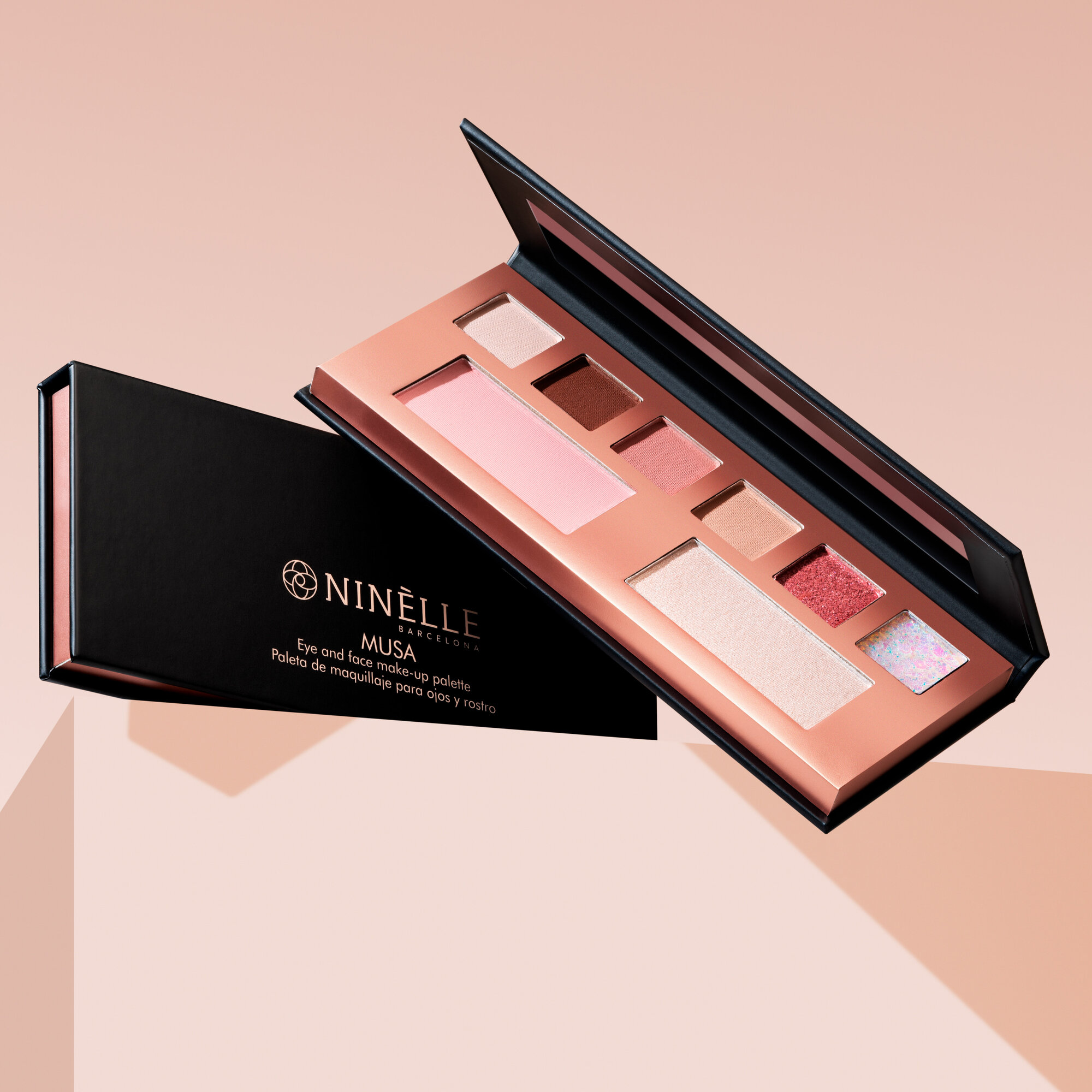 NINELLE Палетка для макияжа лица и глаз MUSA №602 пыльная роза