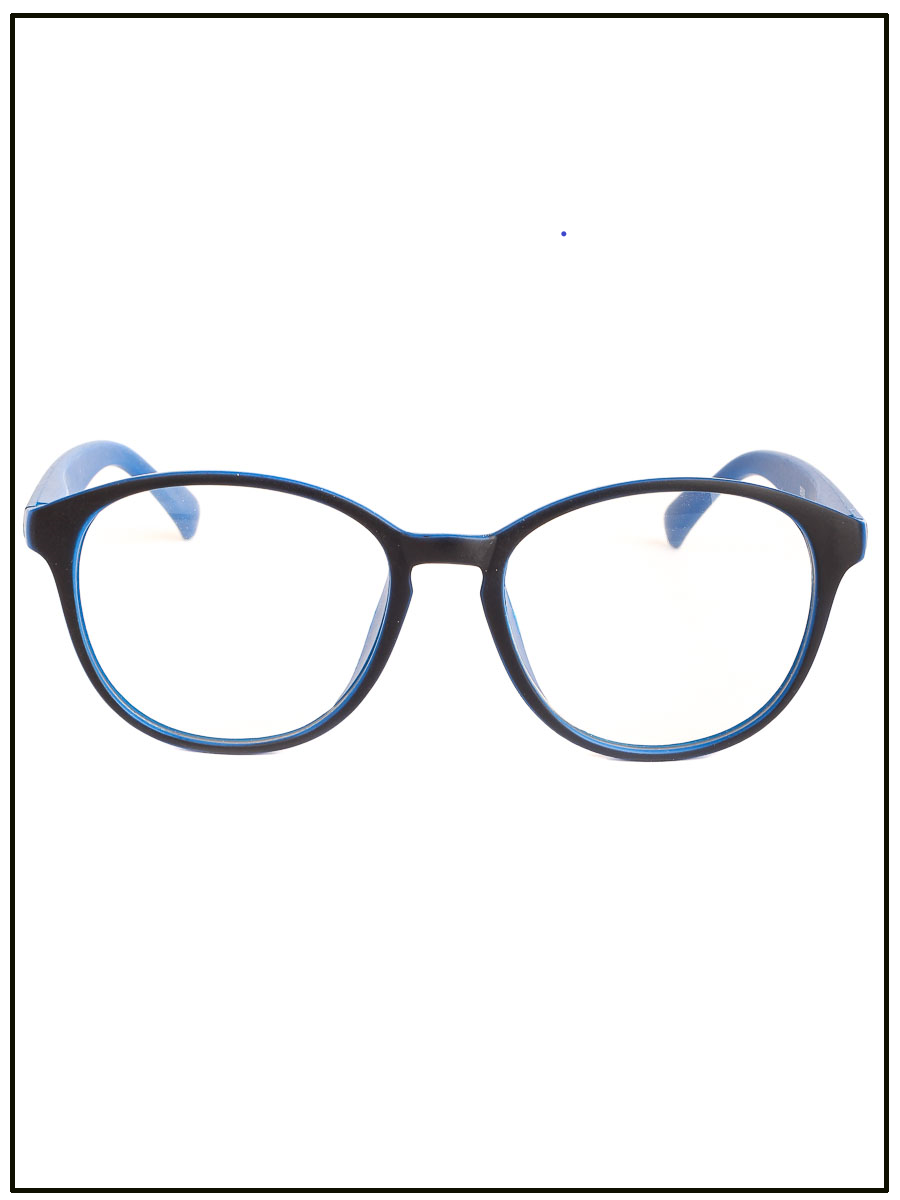 Готовые очки для чтения Boshi 9505 синие с диоптриями +5.50, пластиковые, круглые, с футляром