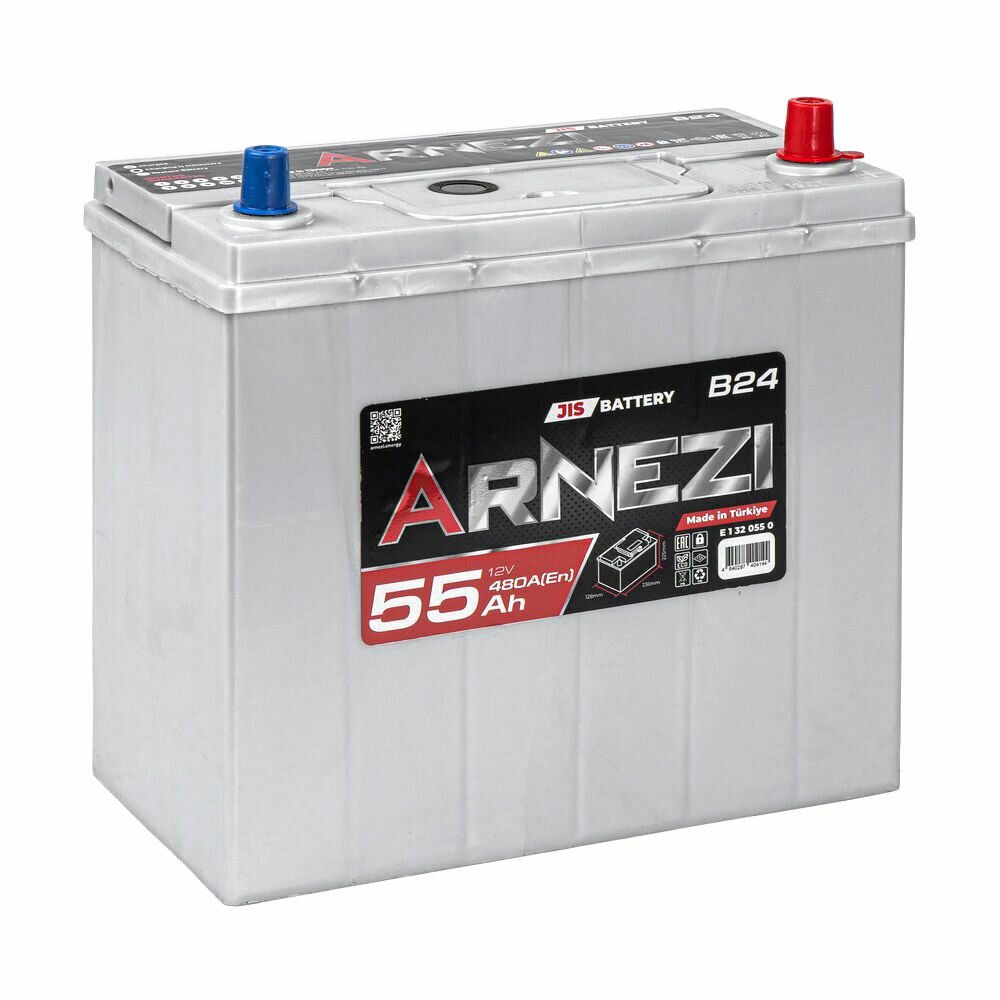 Аккумулятор Arnezi JIS SMF 55 А/ч обратный R + 236х128х225 B24 EN480 A