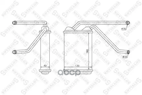 Радиатор печки! Daewoo Nexia/Espero 1.5/1.5 16V/1.8 94> Stellox арт. 1035104SX
