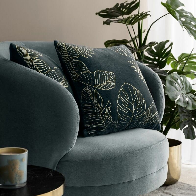 Декоративная подушка Togas "Соленн", синяя, 45x45 см, 1 штука