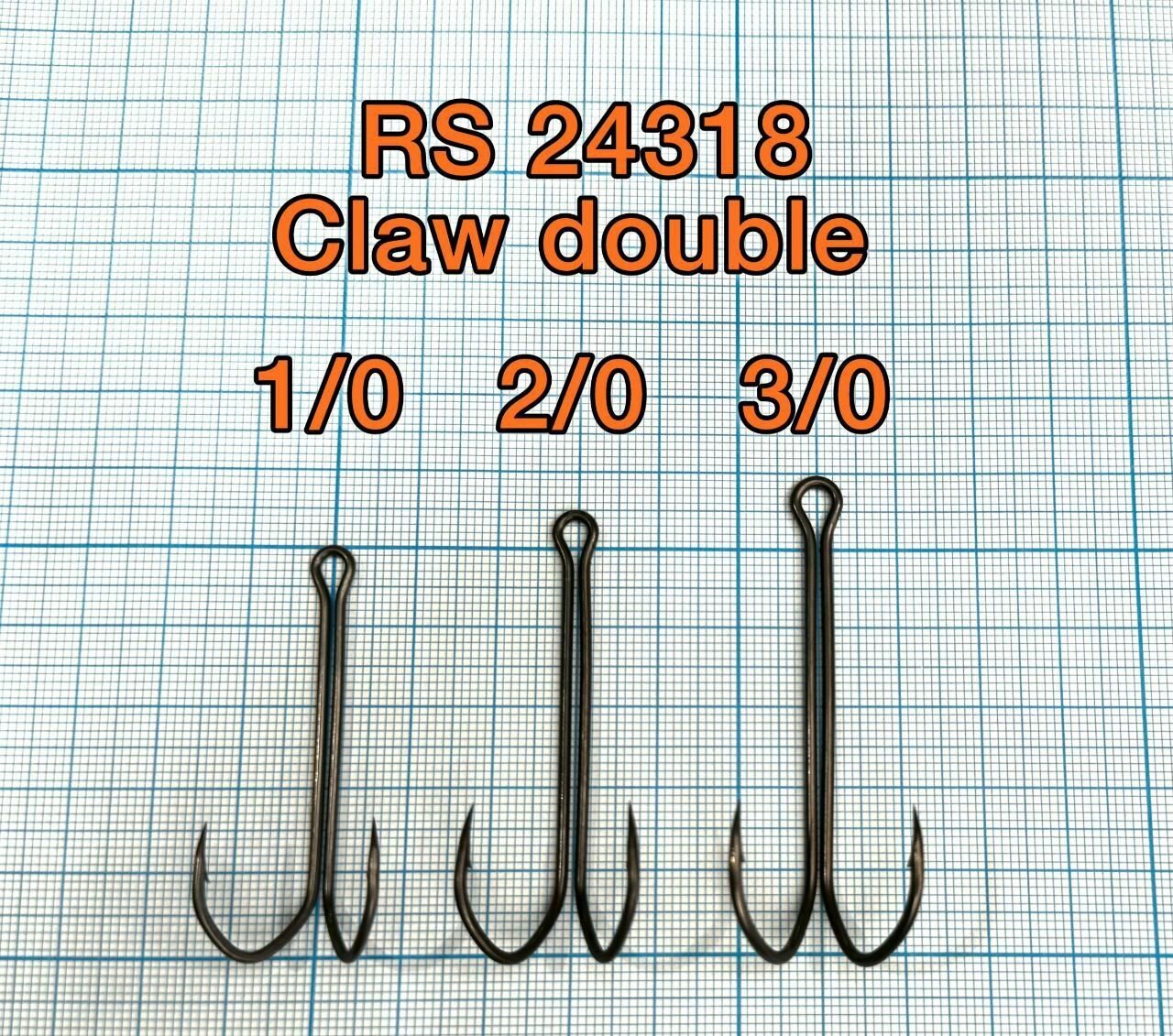 Двойной крючок для рыбалки 10 шт. Claw double 3/0