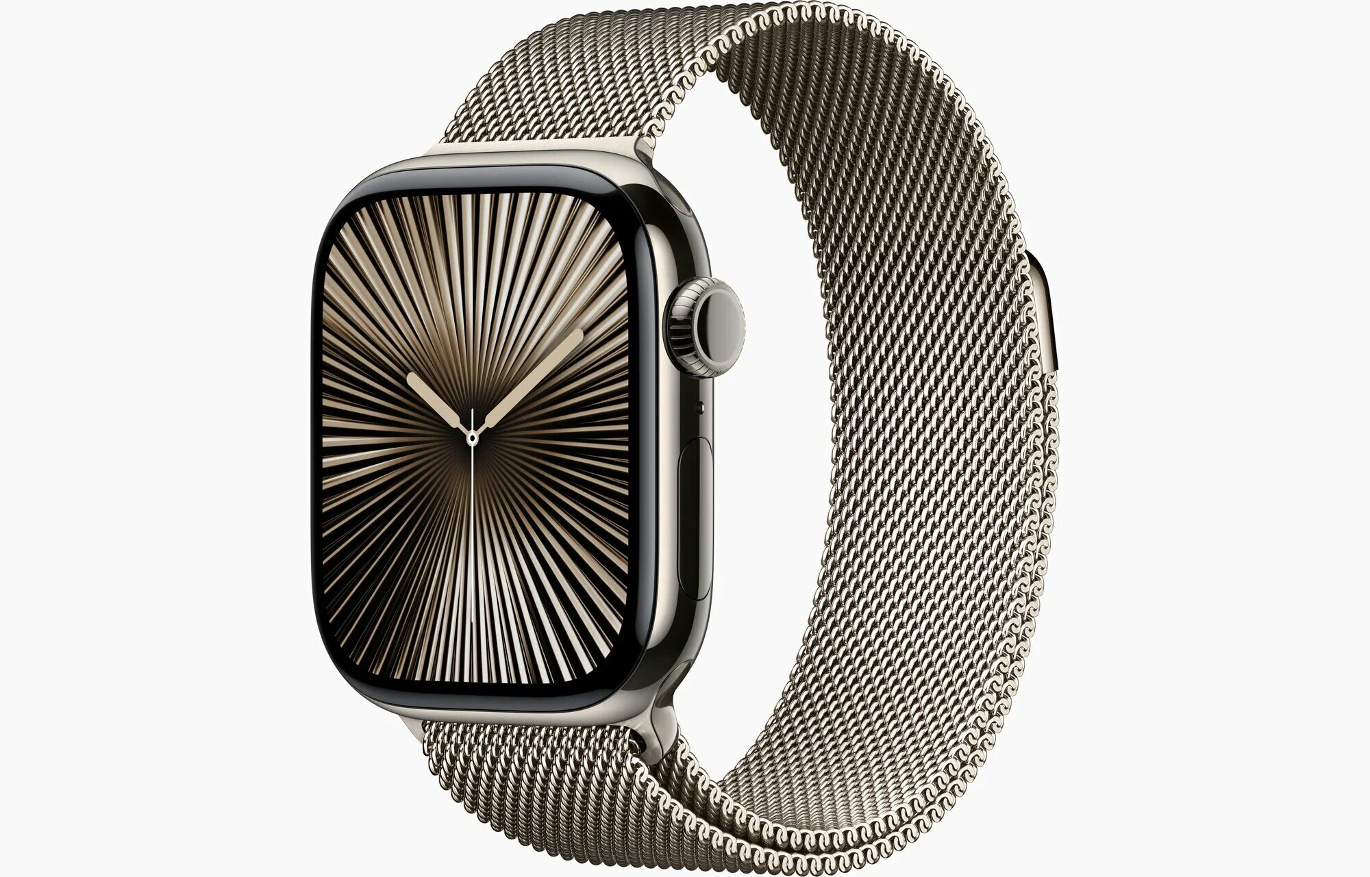 Умные часы Apple Watch Series 10 46mm GPS + Cellular Natural Titanium Case, Natural Milanese Loop, сапфировое стекло, M/L