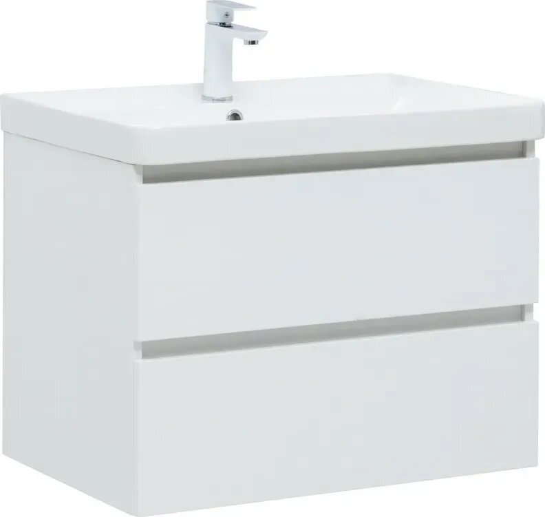 Тумба с раковиной Aquanet Вега 69 подвесная