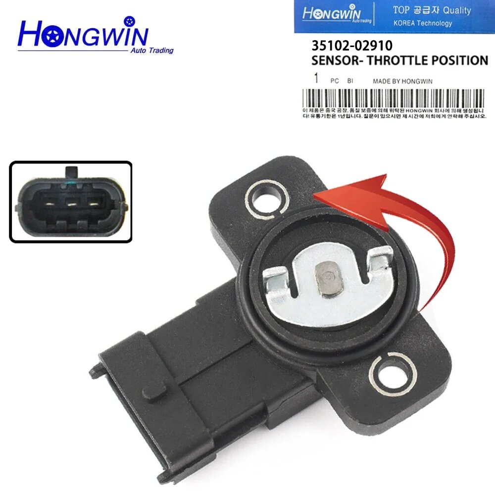 35102-02910 Датчик положения дроссельной заслонки TPS Plug для Hyundai i10 06 Kia Morning Picanto 04-07 3510202910 35170-02000 3517002000 X1 Sensor