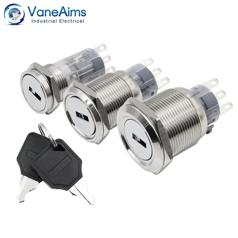 Водонепроницаемый поворотный переключатель VaneAims 16/19/22 мм