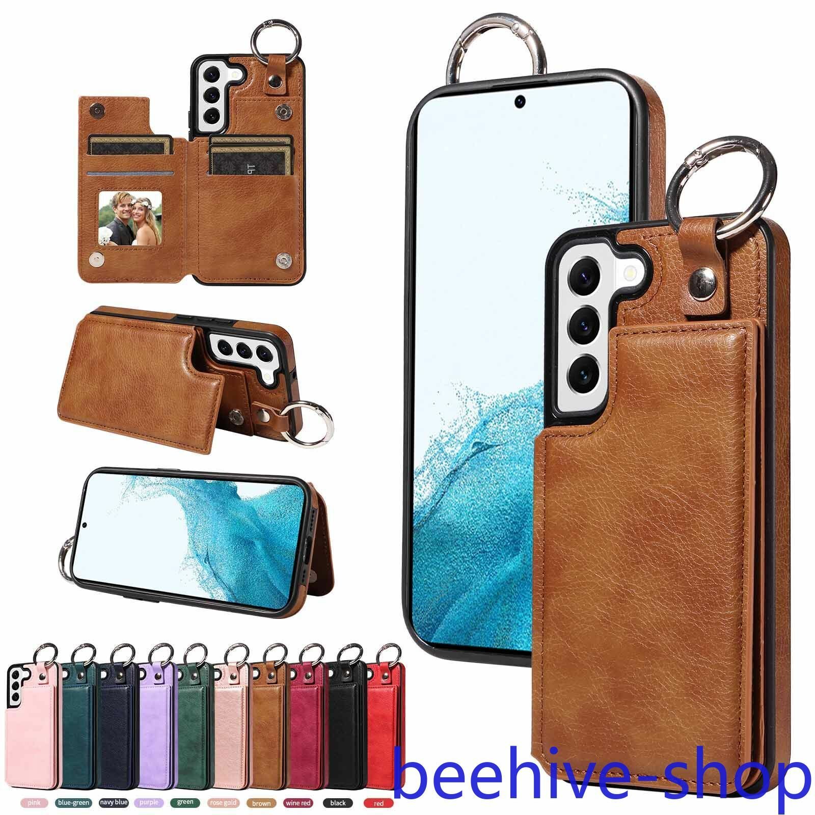 Кожаный чехол для Samsung Galaxy S22 /(Самсунг Галакси с22) с отделением для карты/ Чехол-кошелек для / Кожа высокого качества