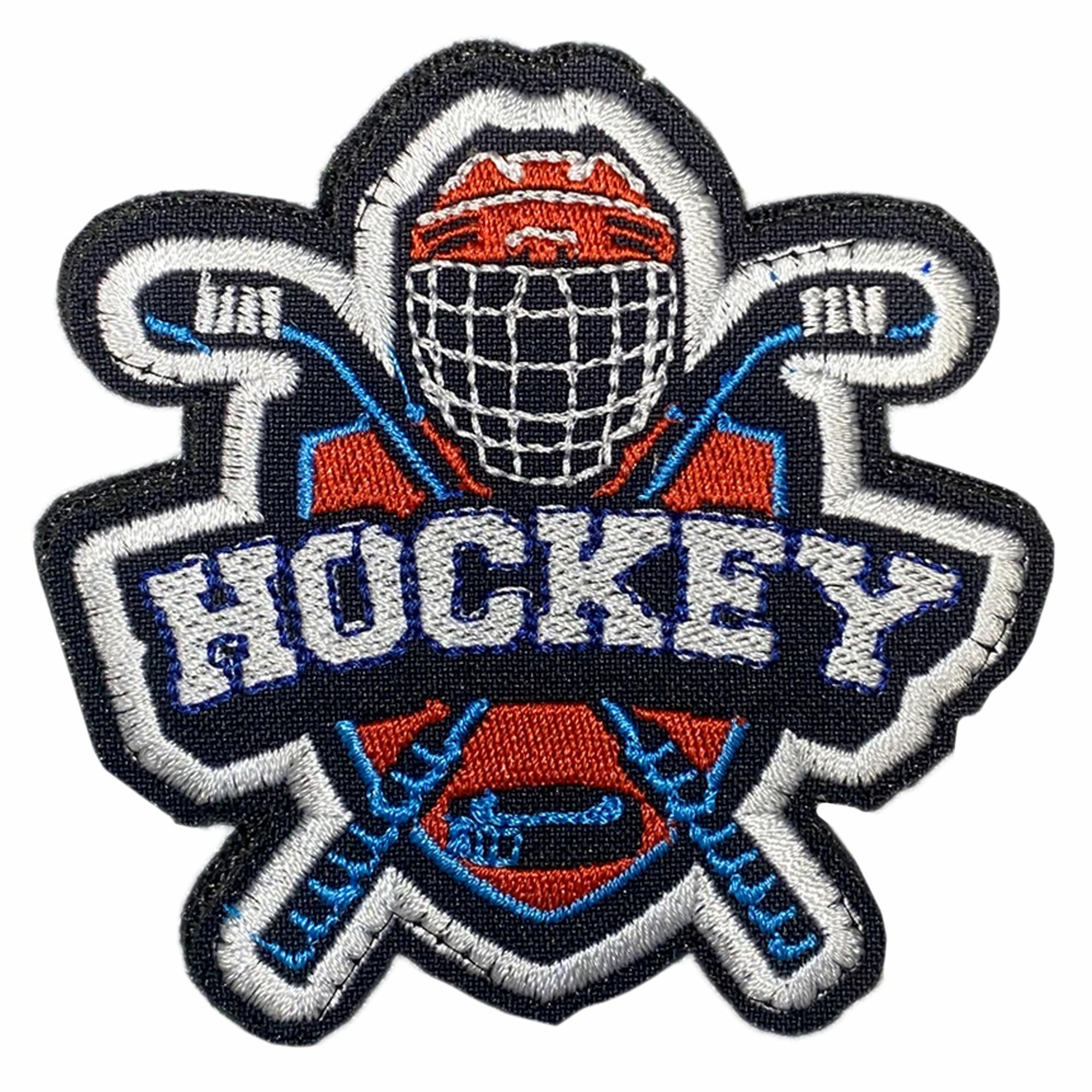 Нашивка, шеврон, патч (patch) на липучке Хоккей Hockey, размер 8*8 см, 1шт.