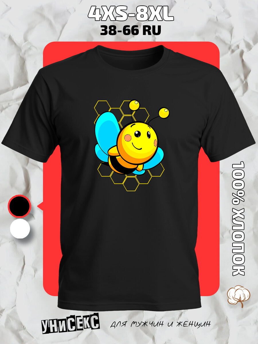 Футболка с принтом пчелой