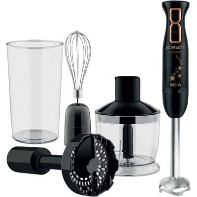 Блендер погружной Scarlett SC-HB42M45 черный/золотистый