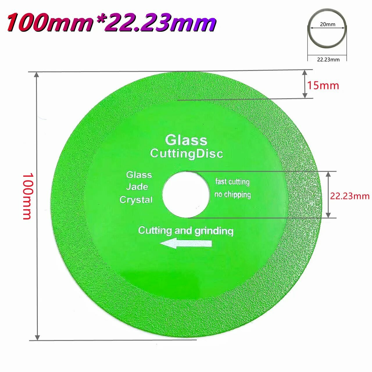 Диск для резки стекла, 100/115/125 x мм 100x22.23mm