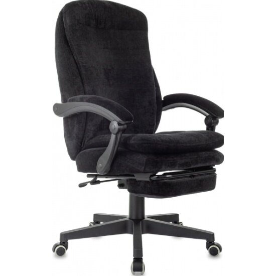 Кресло руководителя Бюрократ T-9950MSG-F Fabric черный Light-20 крестов. пластик подст. для ног