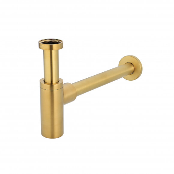Сифон Grocenberg GB210GL , для раковины, латунь, бутылочный, золотой брашированный