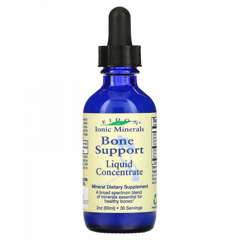 Eidon Ionic Minerals, Поддержка костей, жидкий концентрат, 2 унции (60 мл)