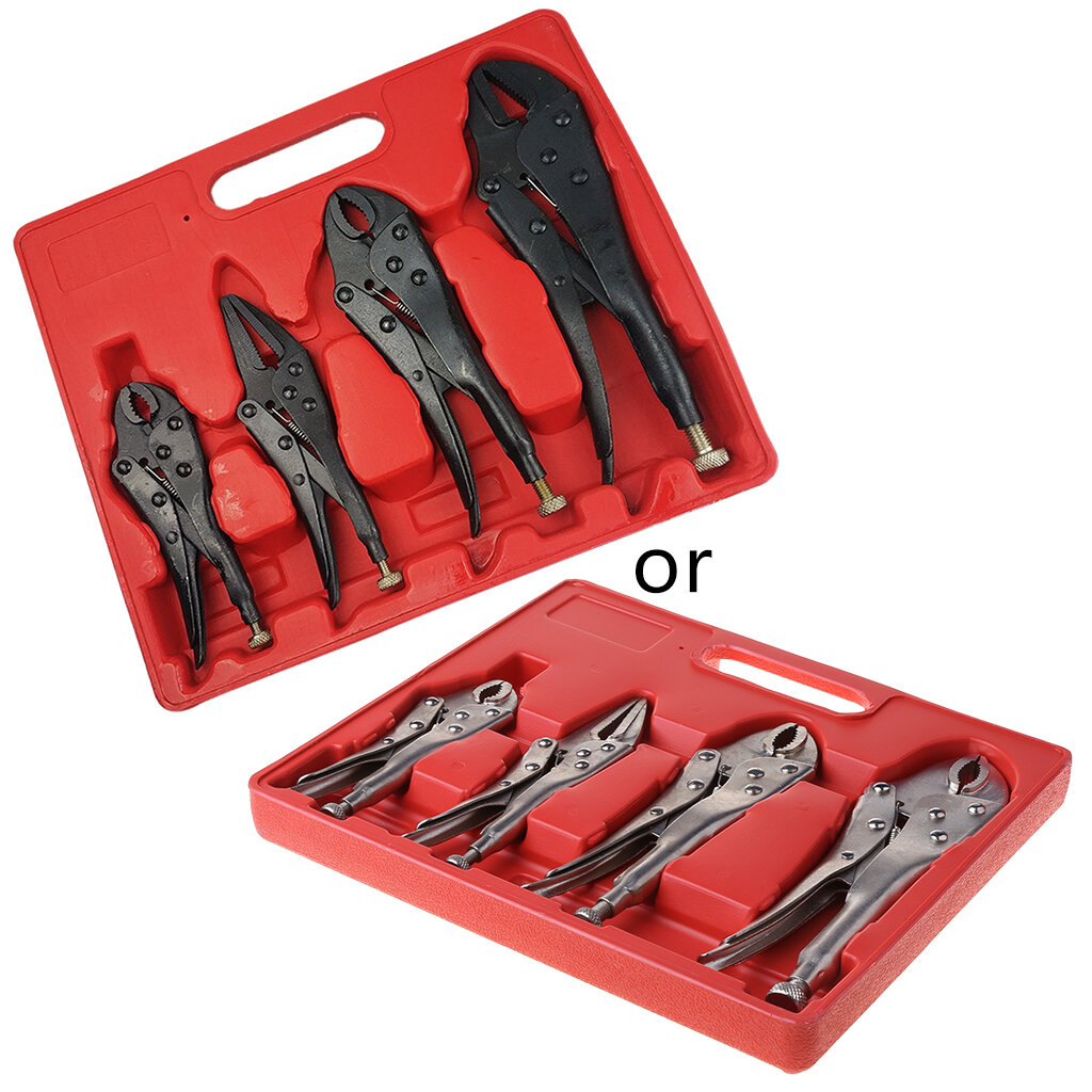 4 шт./компл. Ручные плоскогубцы с зажимом в виде тисков 5 "/7"Изогнутые плоскогубцы с зажимом в виде губок 6,5 " с длинным носом 10" Прямые плоскогубцы Заменяют деталь