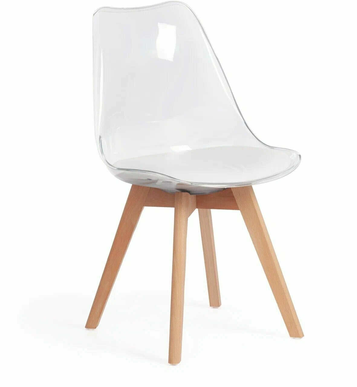 Стул La-Alta GH-608 Белый/прозрачный 4731592011