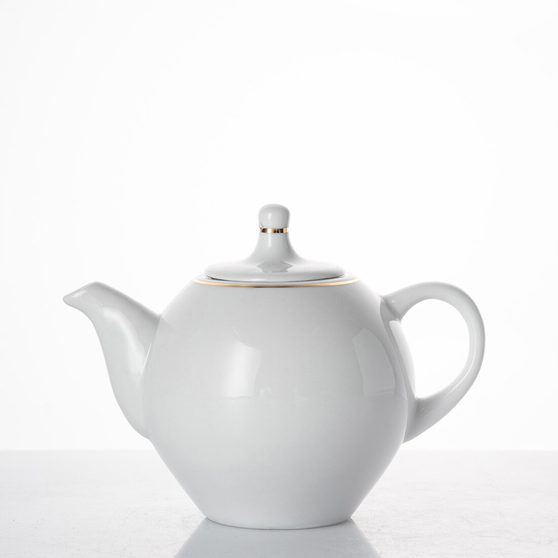 Чайник заварочный фарфоровый 350 мл. Добруш ф. Трактирный Отводка золотом