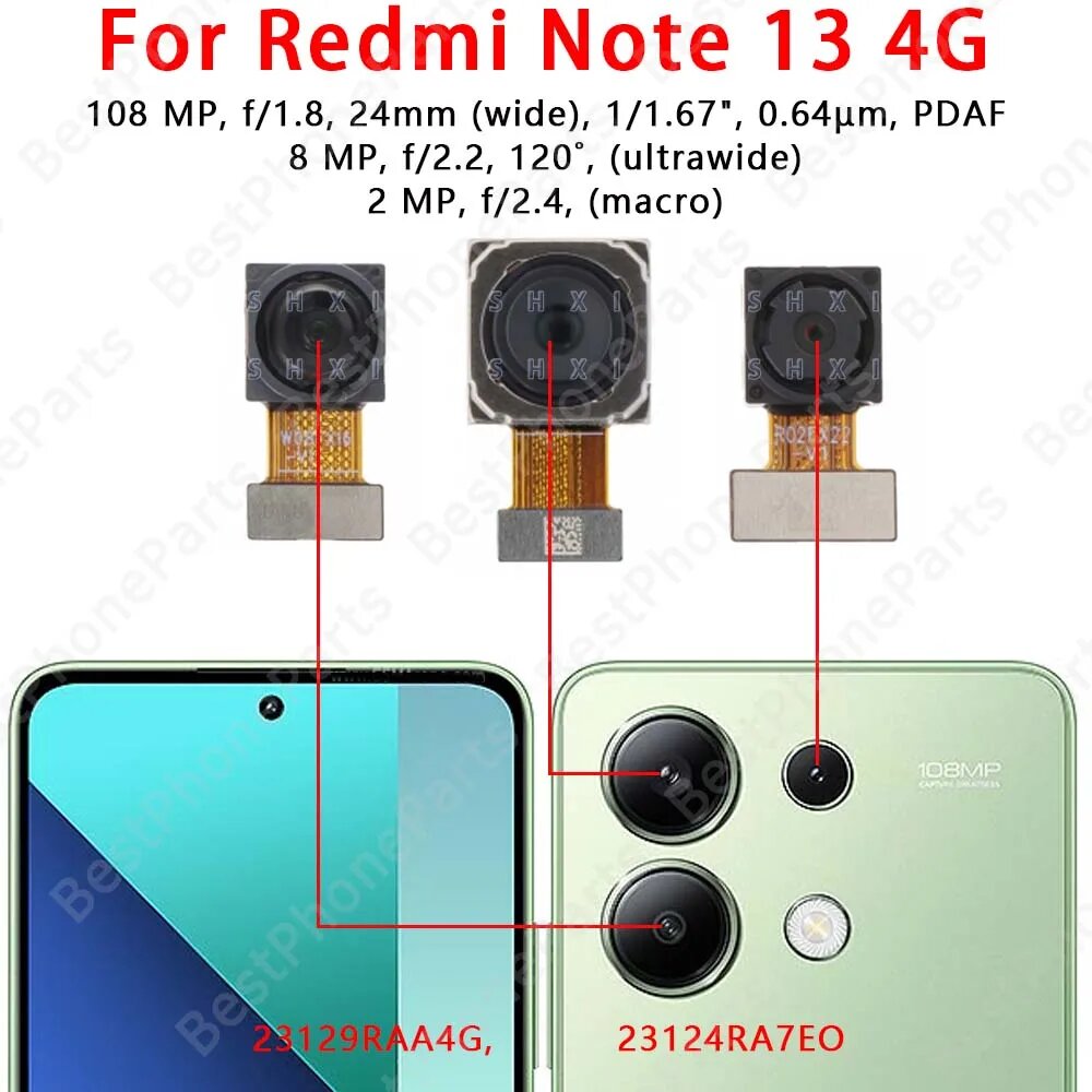 Задняя камера Xiaomi Redmi Note 13 4G, Color: Note 13 4G Back AII