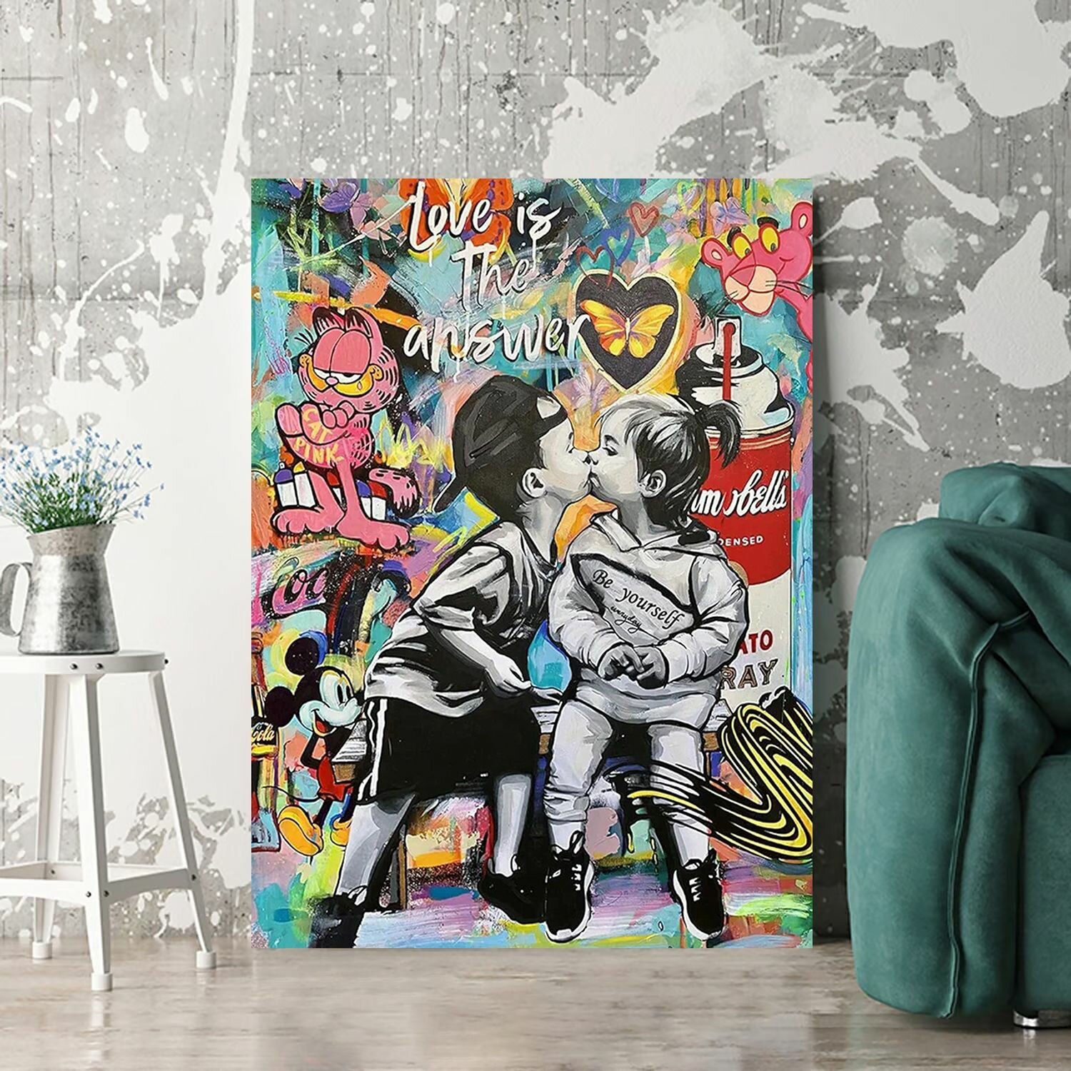 Картина на стену граффити, уличное искусство, 40х60 см.