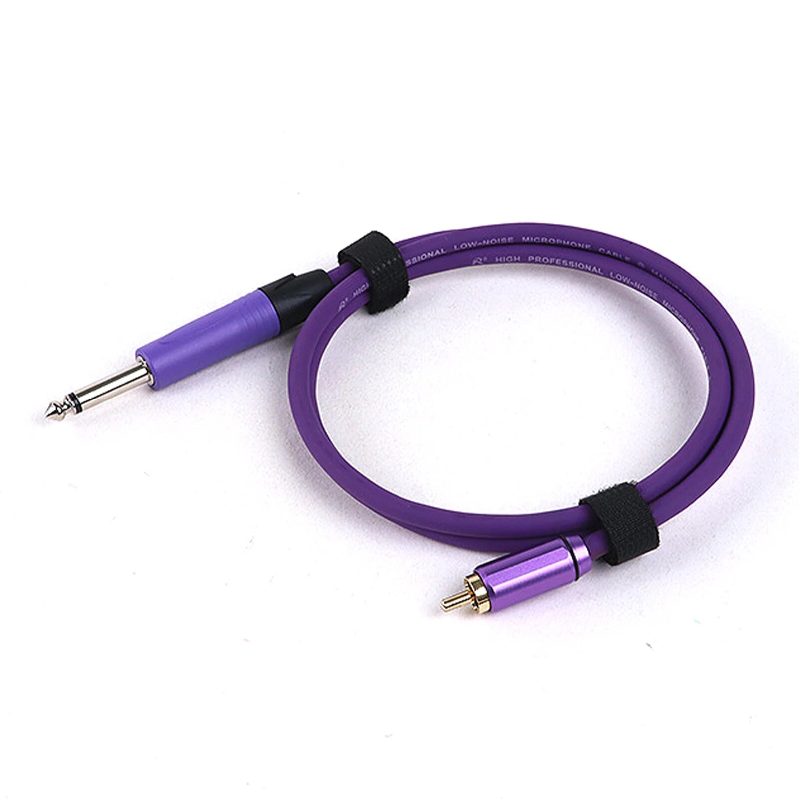 Аудиокабель RCA-Jack 6,5 мм GuerGuo Purple-TS-RCA, 1.5M