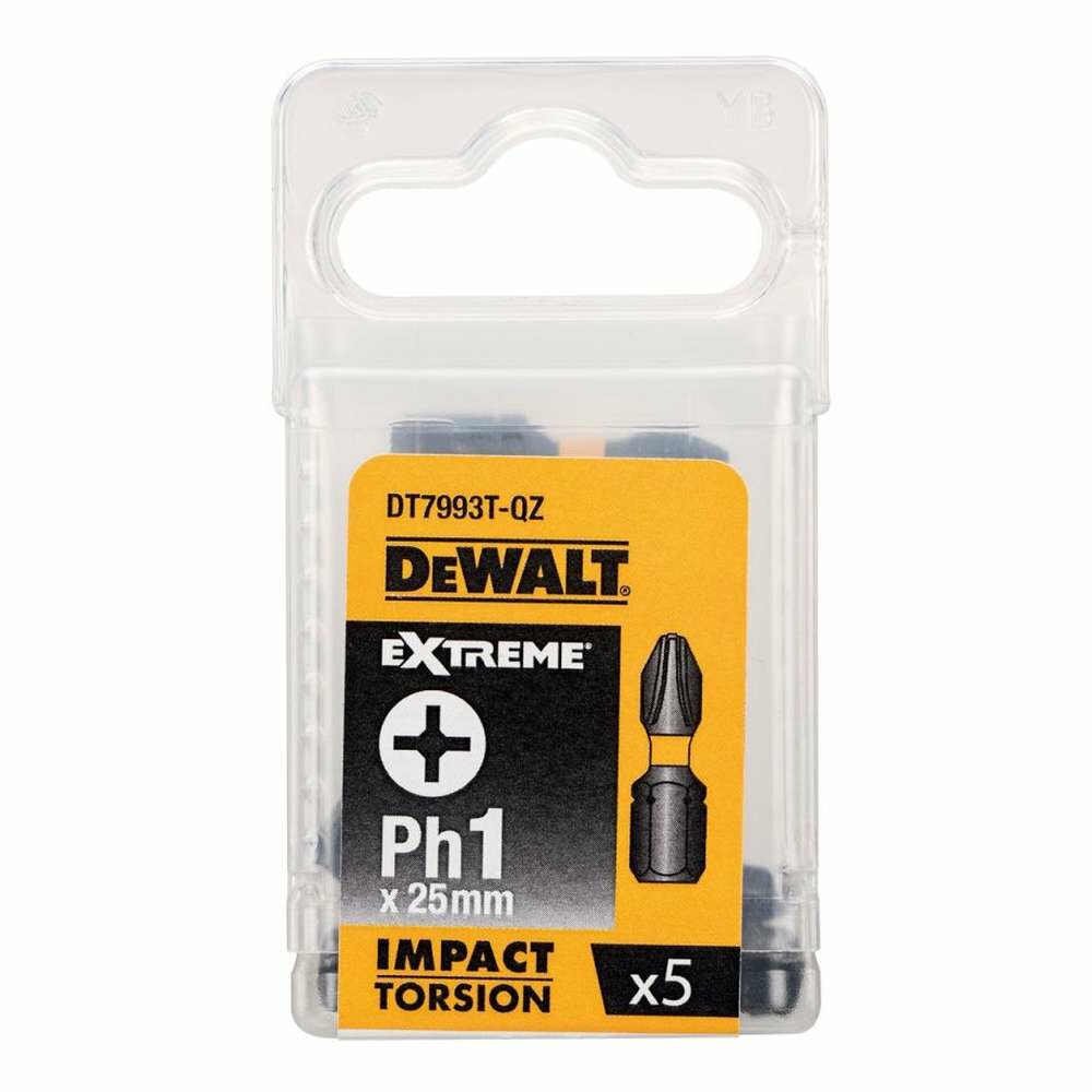 Бита DeWalt PH1, 25мм, 5шт DT7993T-QZ