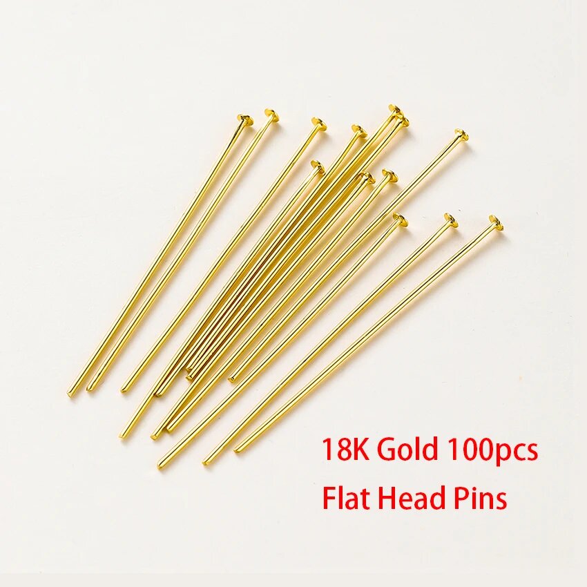 Золотые булавки St.kunkka для бижутерии 100 шт.