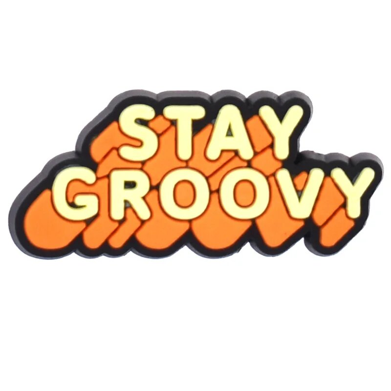 Подвеска "Stay Groovy" оранжевая, charms17