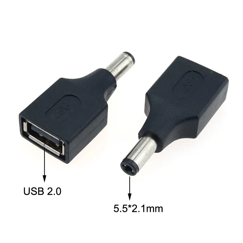 YuXi кабель-переходник USB 2.0 A female to DC power adapter 5.5-2.1mm
