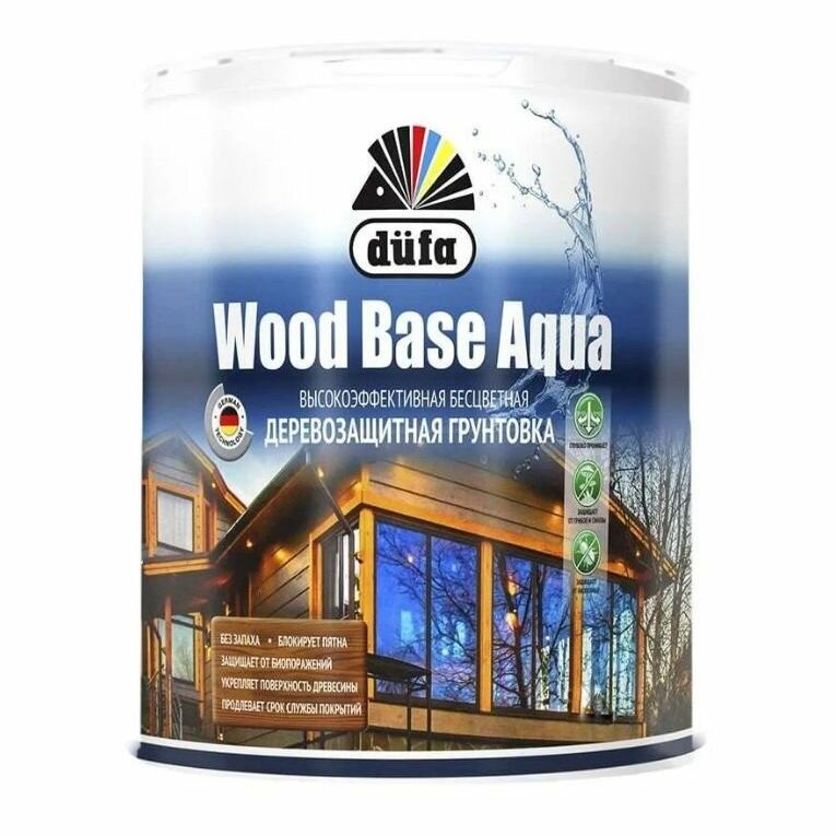 Грунтовка деревозащитная Dufa Wood Base Aqua (0,9л)