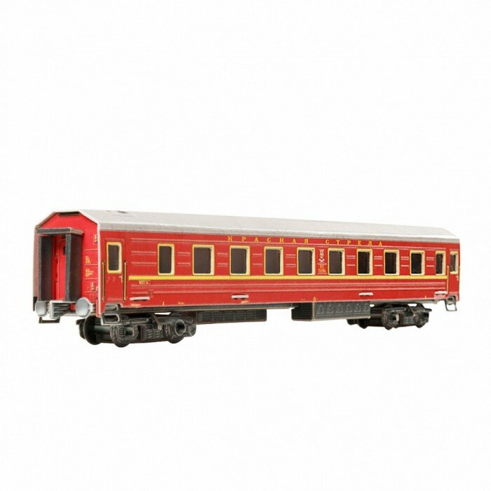 Сборная модель Умная Бумага Спальный вагон "Красная Стрела". Эпоха IV, картон, масштаб 1/87 (295-01)