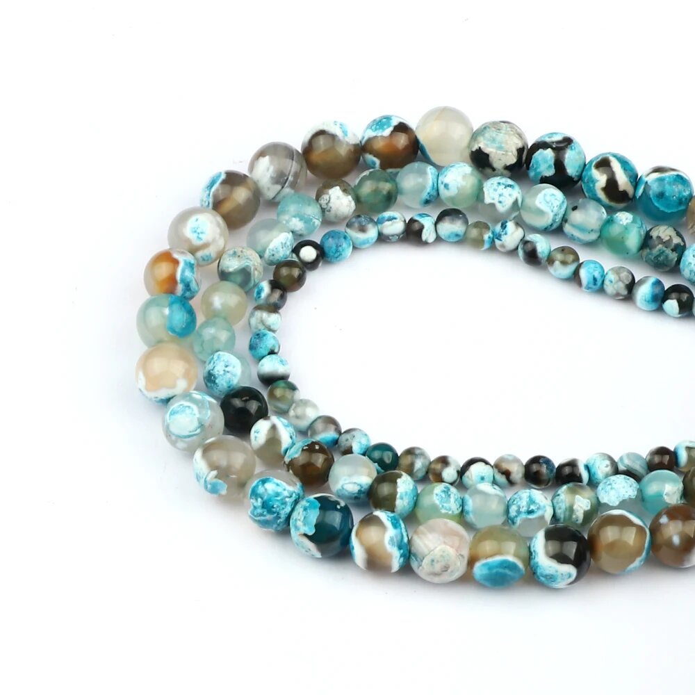 Синий огненный агат бусины Feel Extin 6mm(20pcs)