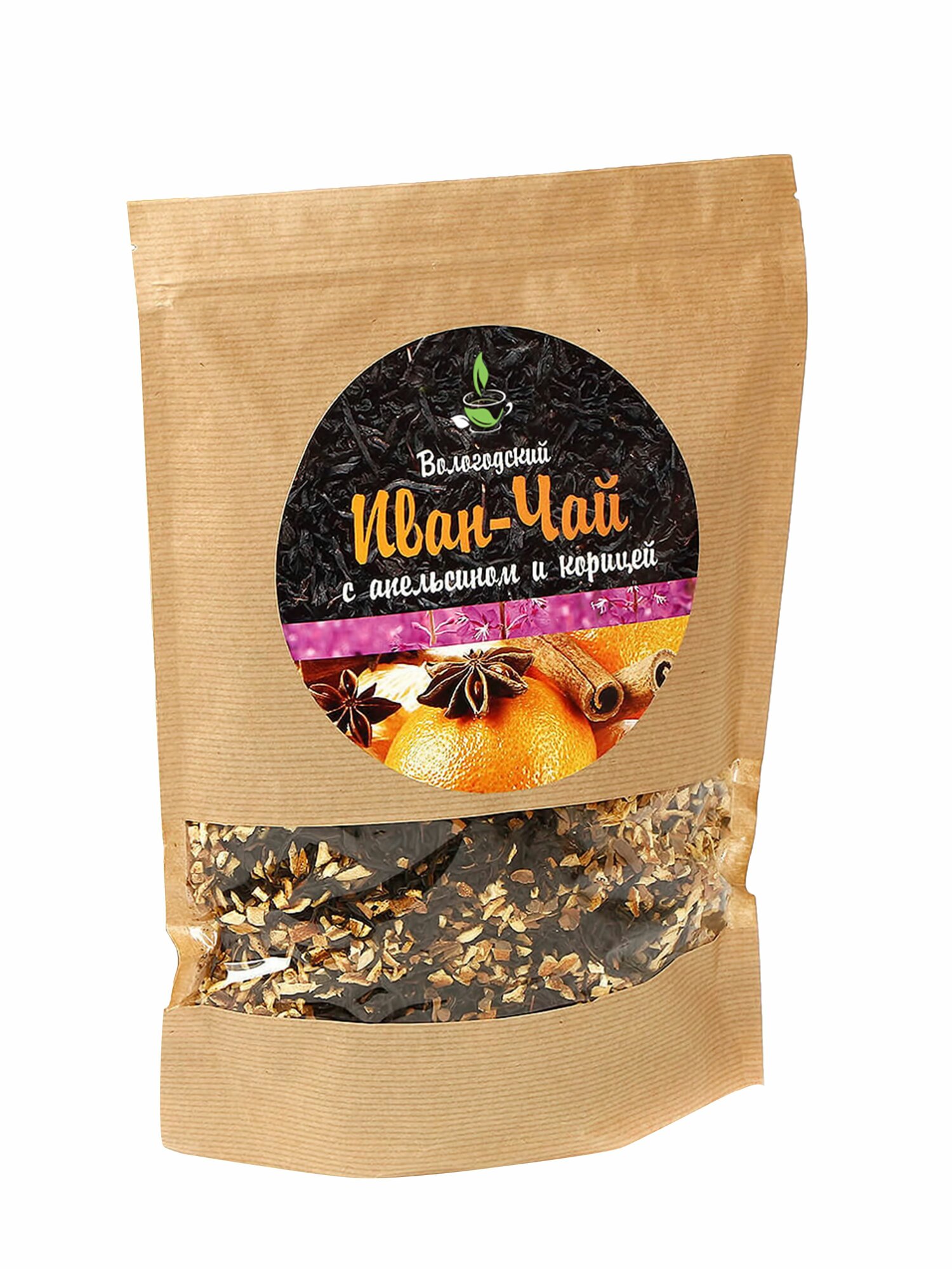 Иван-чай "Вологодский" Фито Fit, с апельсином, корицей, крупнолистовой, 500 г