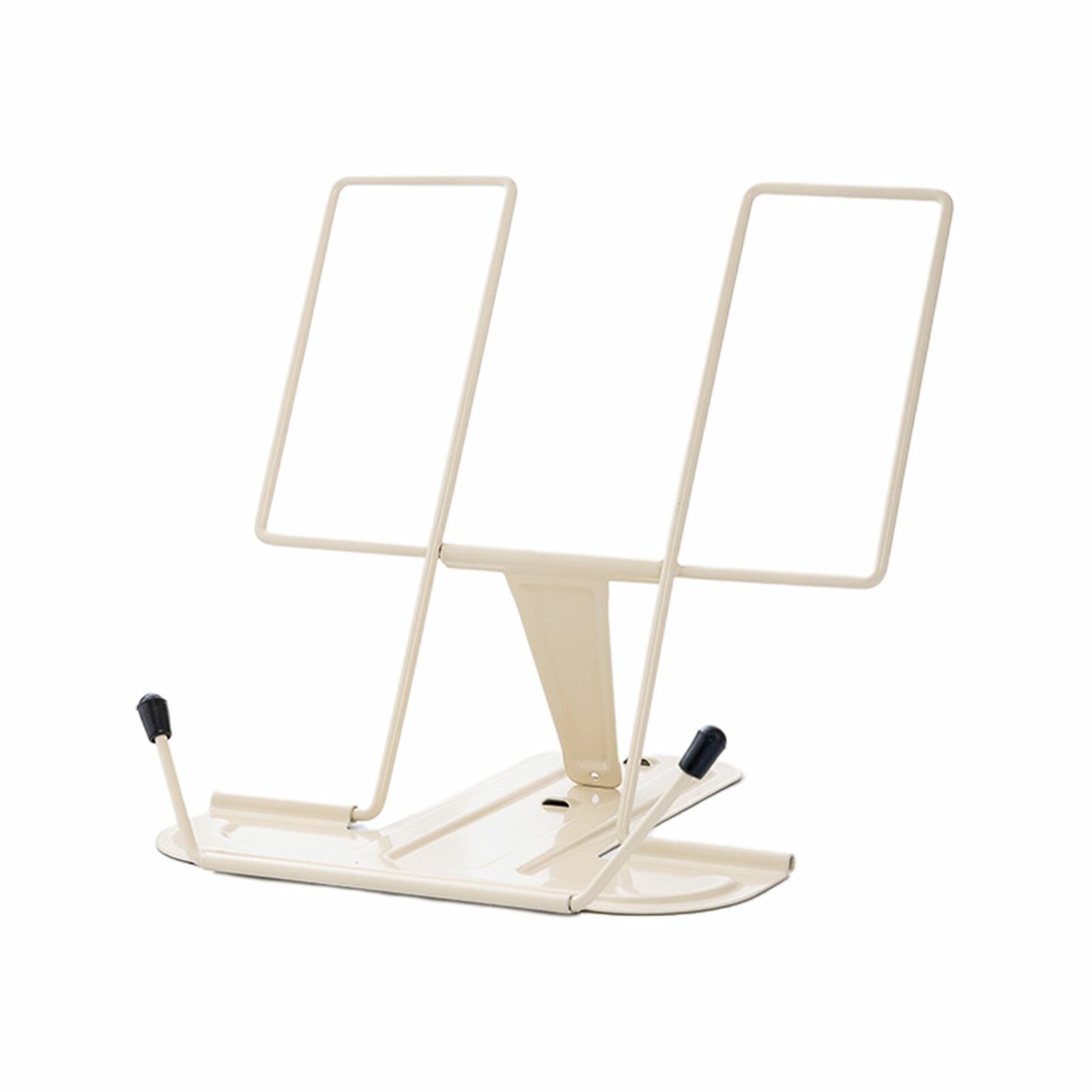 Простая металлическая складная стойка для чтения, портативная книжная полка, партитуры-белая слоновая кость