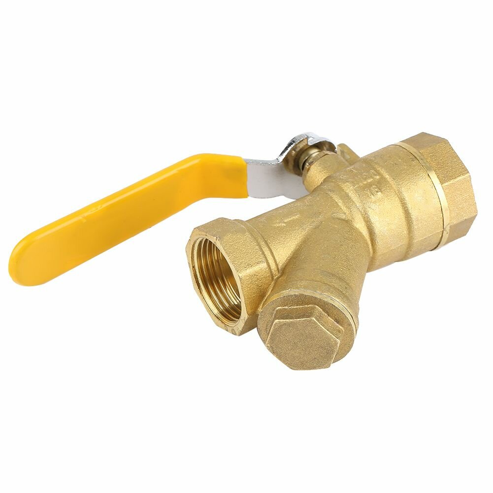 Медный шаровой кран с фильтром Y-образного типа диаметром 3/4 дюйма, DN20 с сетчатым фильтром