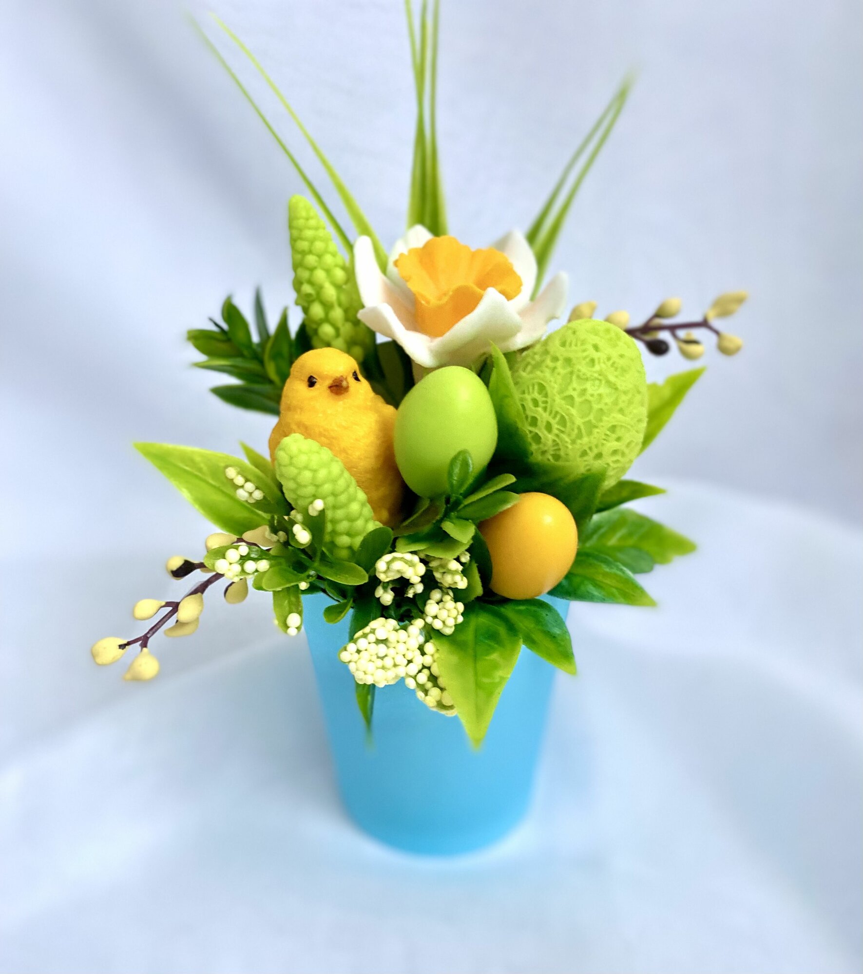 Букет из мыла Пасха / зеленый