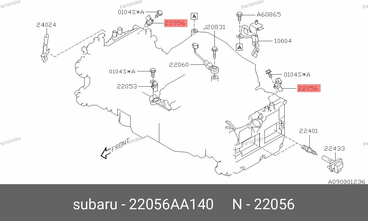 Датчик положения распредвала, SUBARU 22056AA140