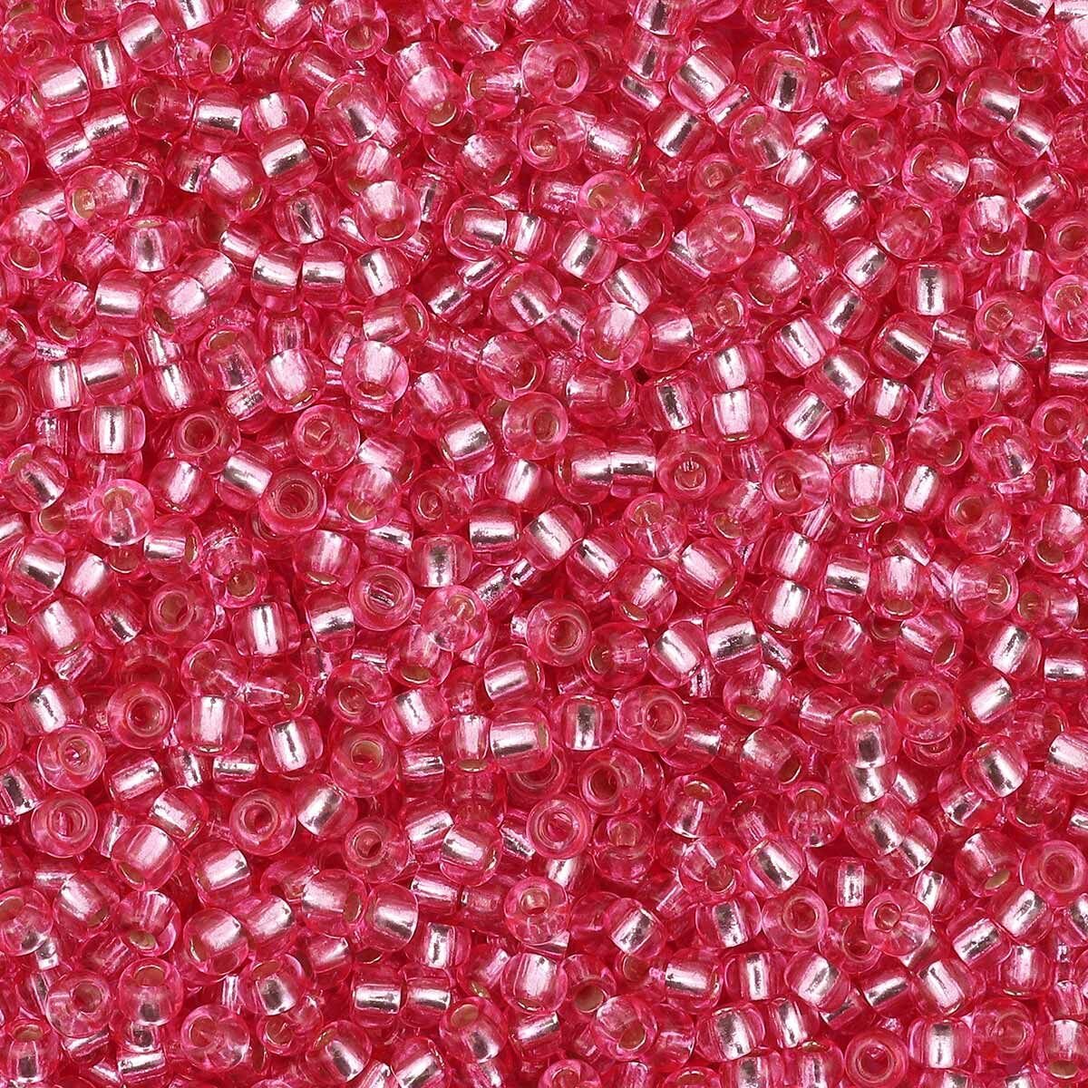 (08277) Бисер прозрачный с серебр. центром 10/0, круг. отв, 50г, Preciosa